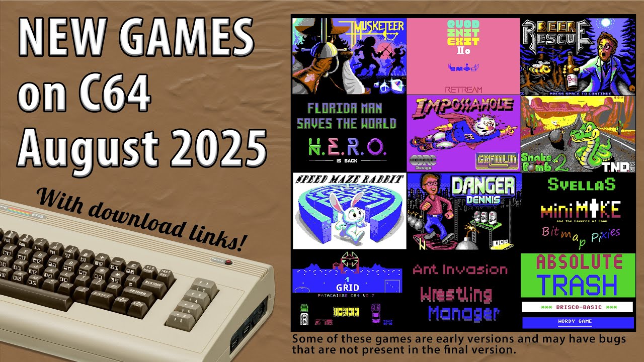 New C64 games August 2025 - YouTube
