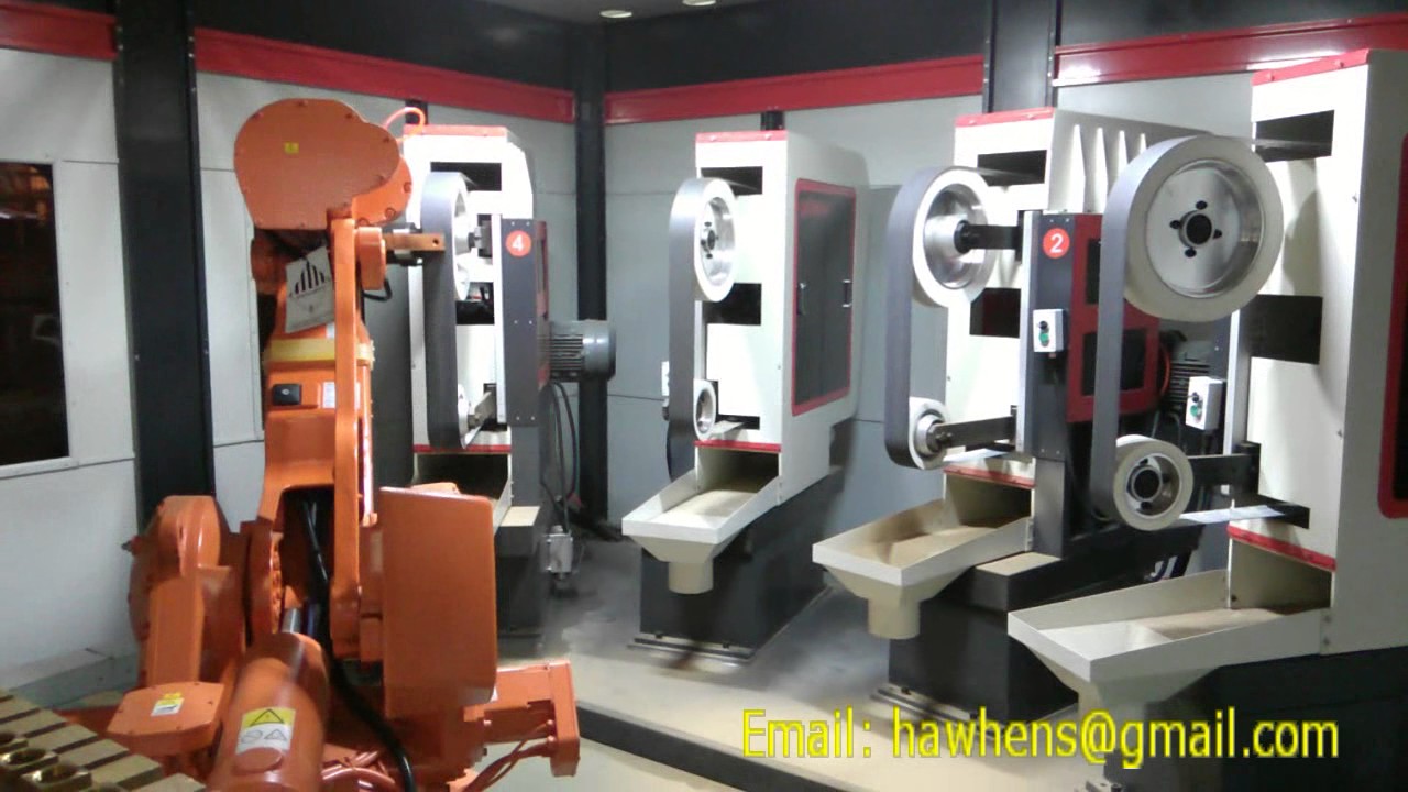 robotic polishing machine - YouTube