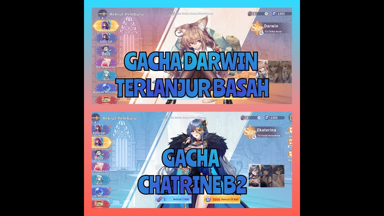 TES HOKI GACHA DARWIN & CHATRINE DESTINY GIRL - YouTube