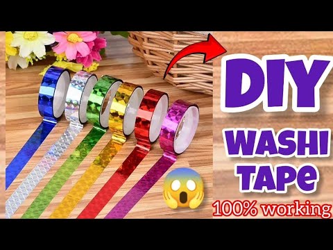 How to make washi tape | diy washi tape | glitter washi tape | washi ...