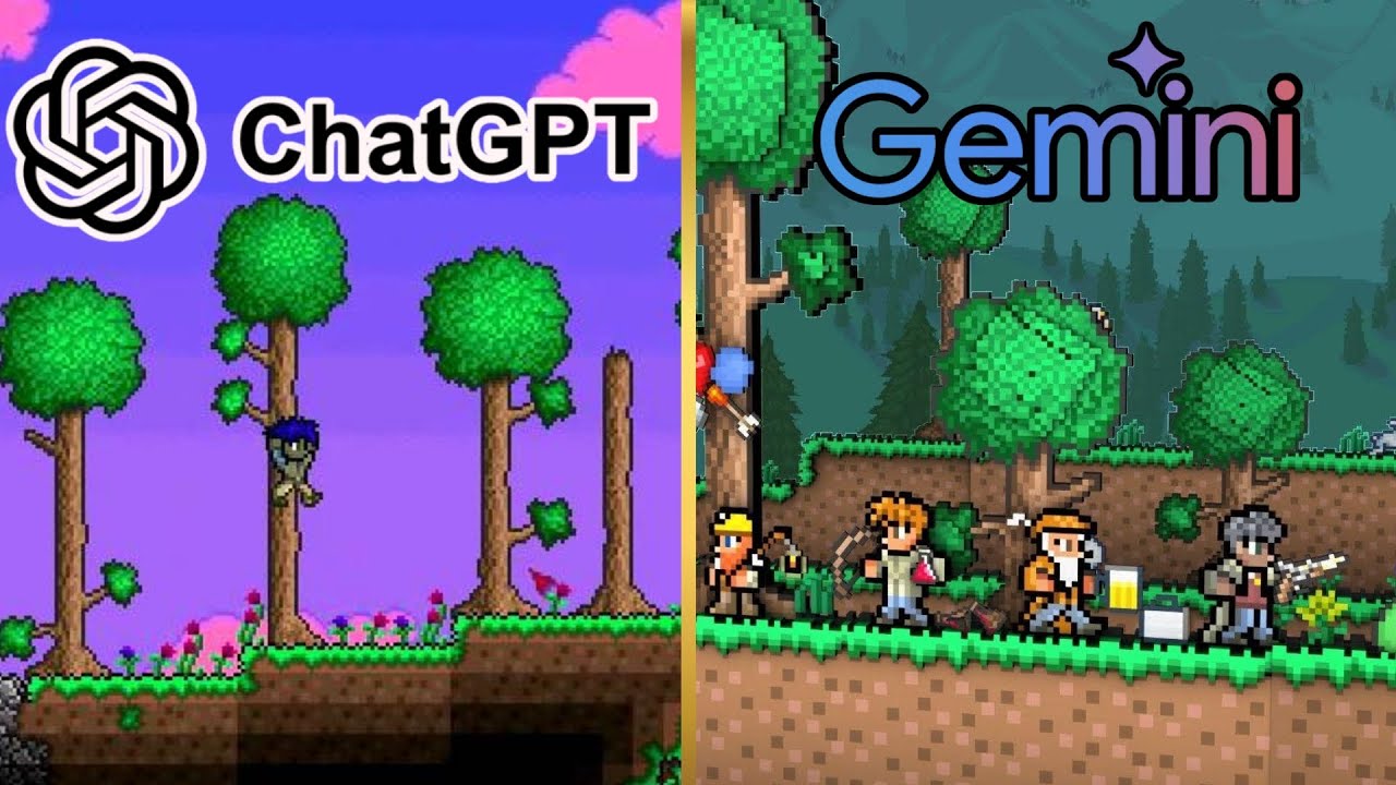 ChatGPT vs Gemini: Quem cria o melhor TERRARIA do ZERO! - YouTube