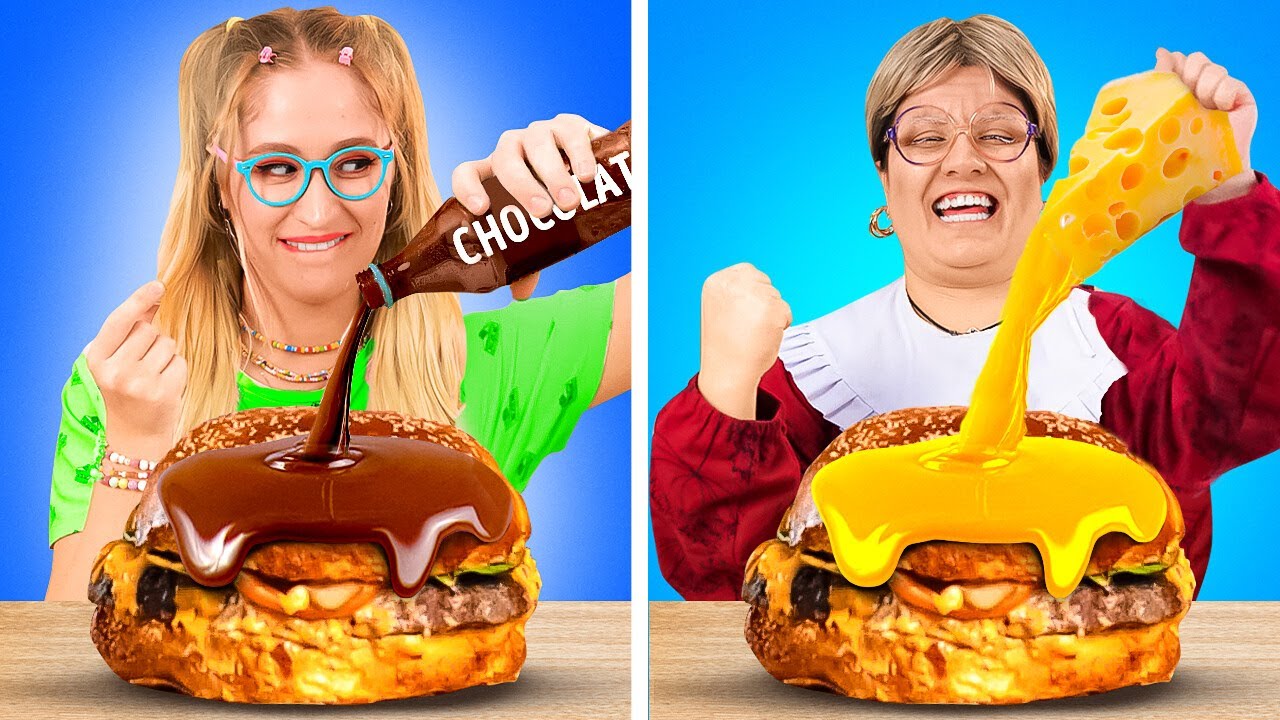 Grandma VS Me 👩‍🍳 Cooking Challenge For Beginners And Pros - YouTube