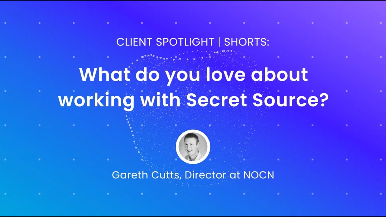 Gareth explains one of the reasons he loves working with Secret Source. - YouTube
