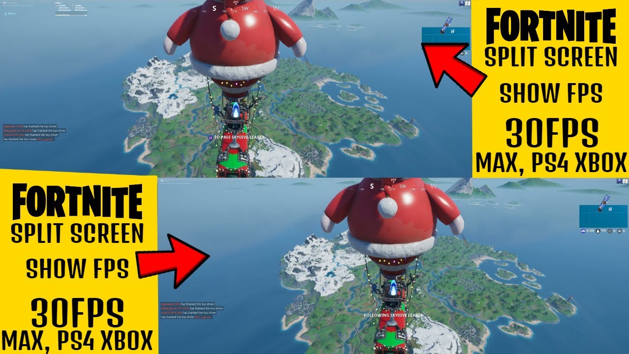 Fortnite Split Screen 30 FPS MAX (Show FPS Duos) - YouTube