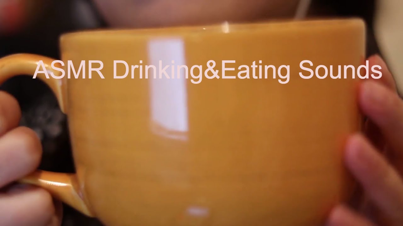Fun& Satisfying ASMR Drinking Milk Tea and Eating Crunchy Bar with me ...