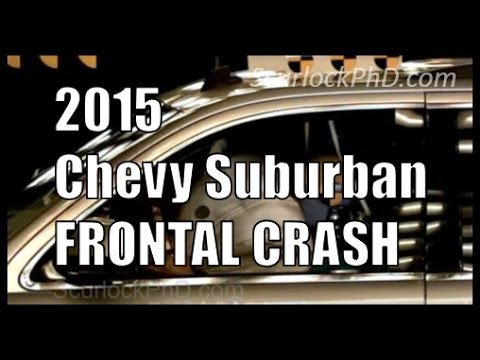 2015 Chevrolet Suburban 1500 LS Frontal Crash Test | Dummies in Slow ...