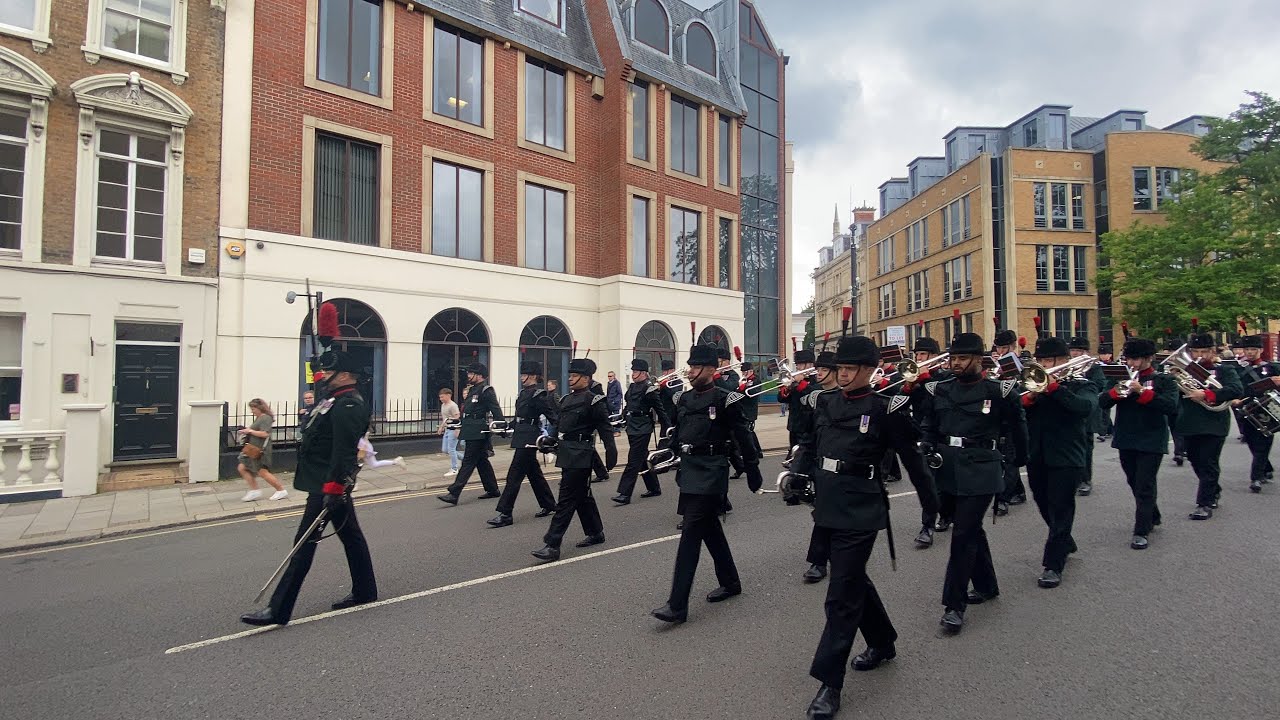 Changing of the guard) 30/5/24band of the bugles and rifles march back ...
