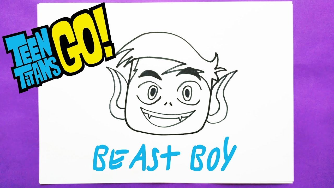 How to Draw a Beast Boy From Teen Titans Go! Easy | Step by Step - YouTube