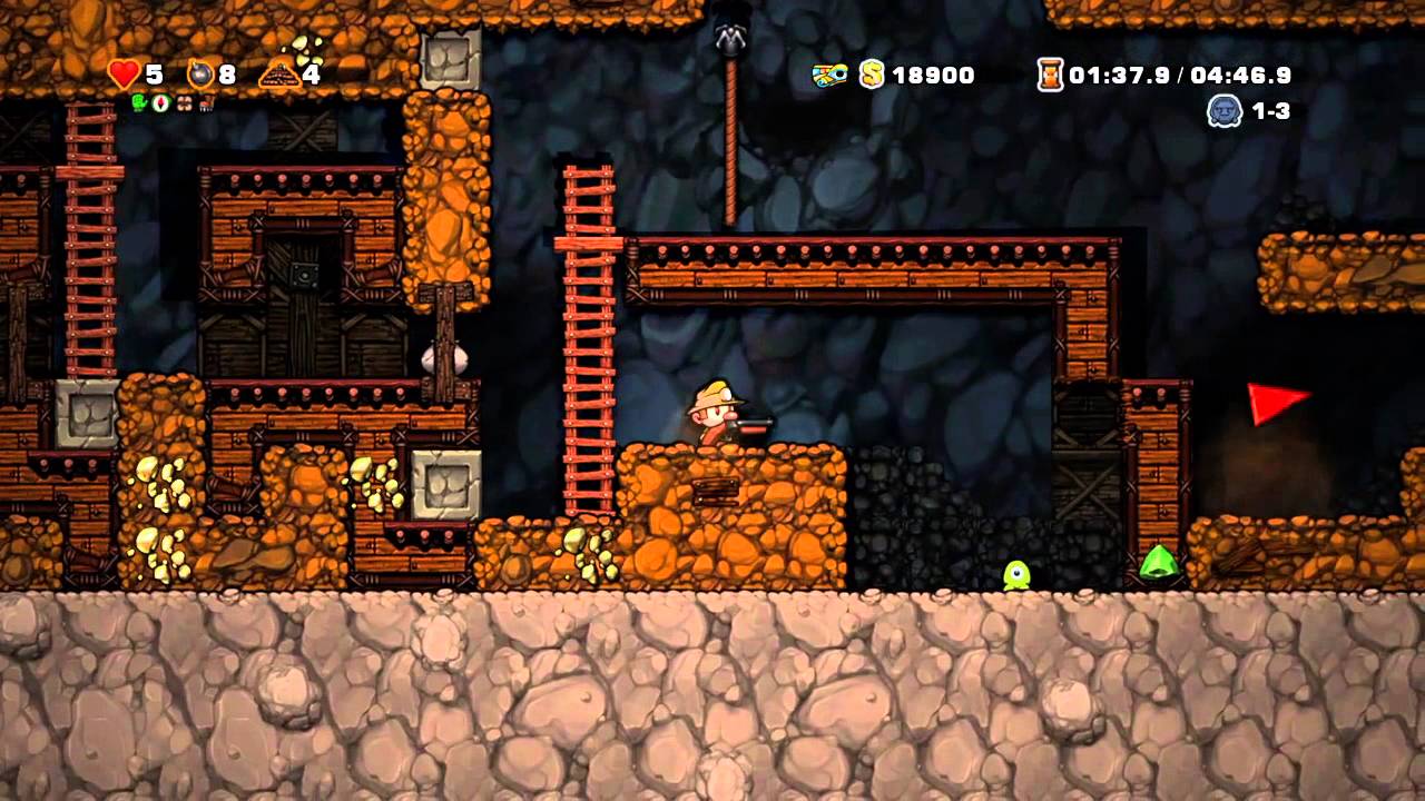 Spelunky - Alien in Mines - YouTube