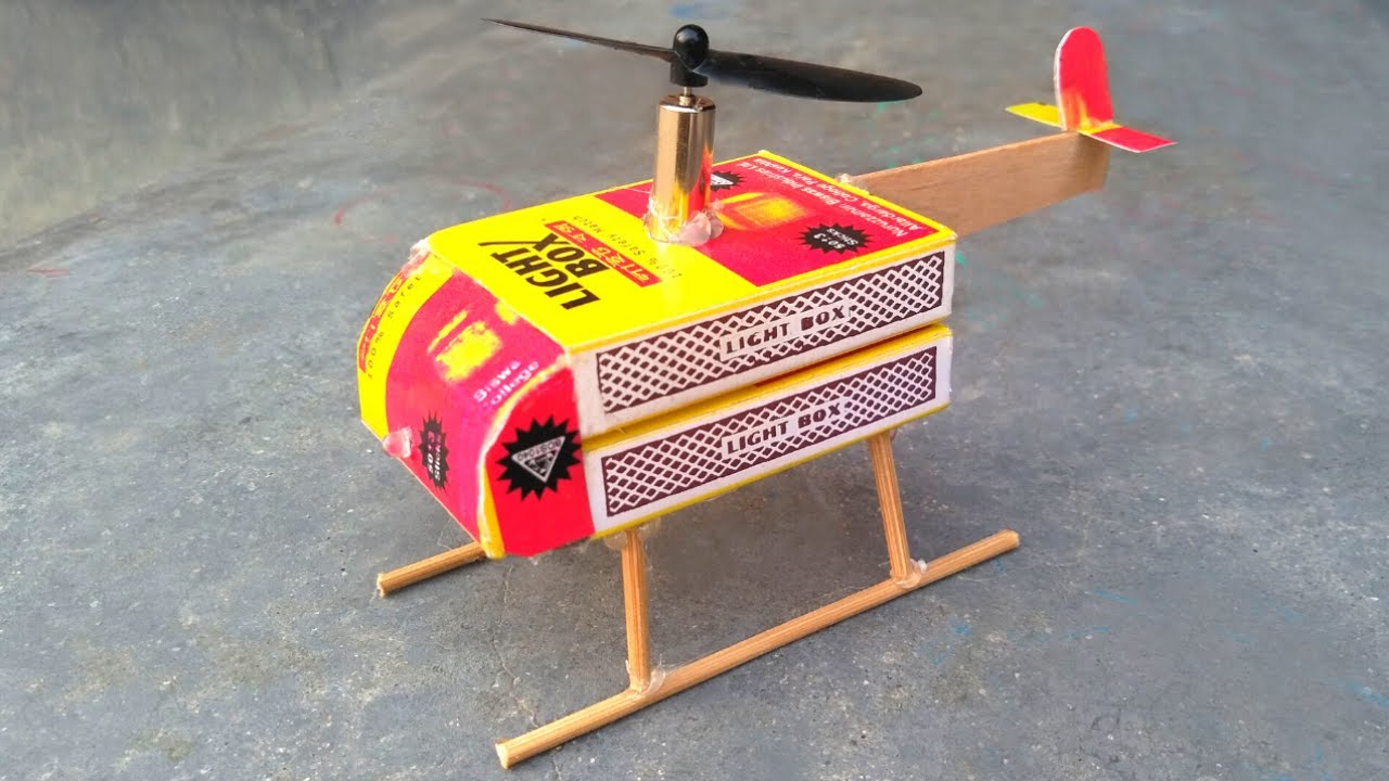 How To Make Helicopter Matchbox Helicopter Toy Diy - Matchbox ...