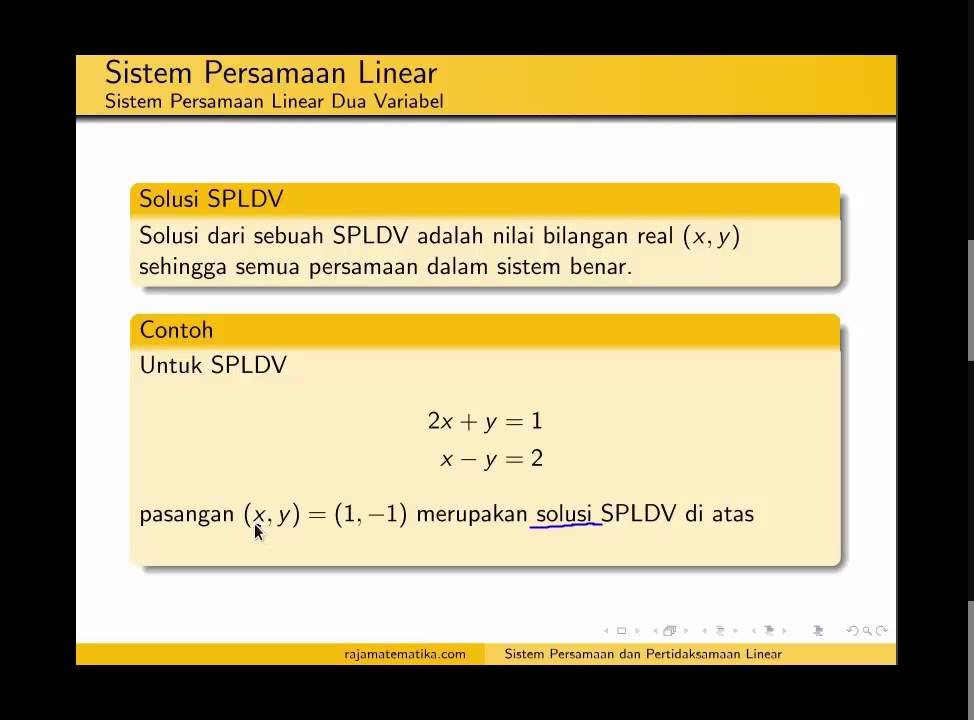 5 1 2 Solusi SPLDV - YouTube