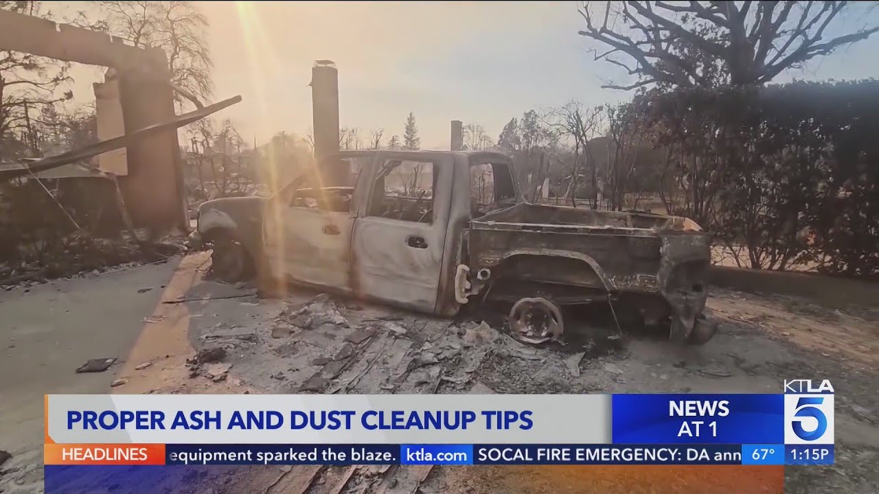 Here's how Los Angeles residents can safely clean up ash - YouTube