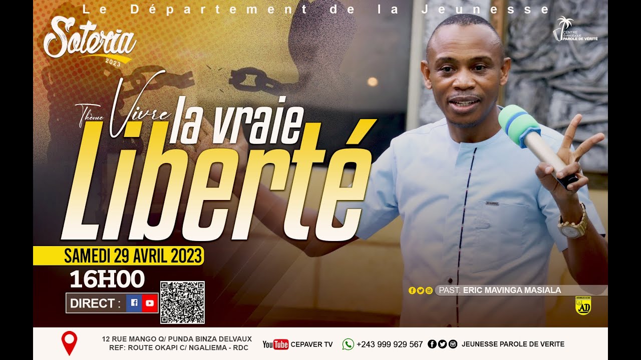 Vivre la vraie Liberté I Pst. Eric Mavinga Masiala I Samedi 29 Avril ...