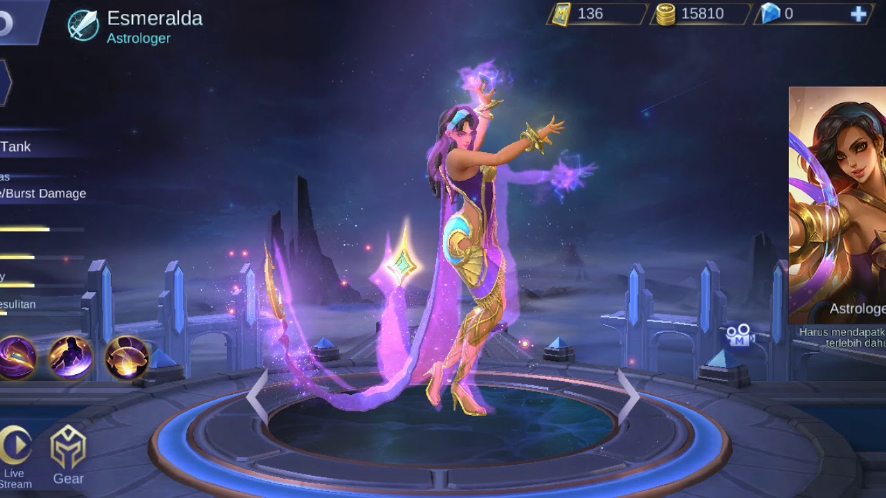 ESMERALDA unkilled hero, mobile legend - YouTube