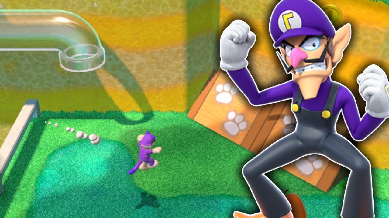 Playable WALUIGI in Super Mario 3D World - YouTube