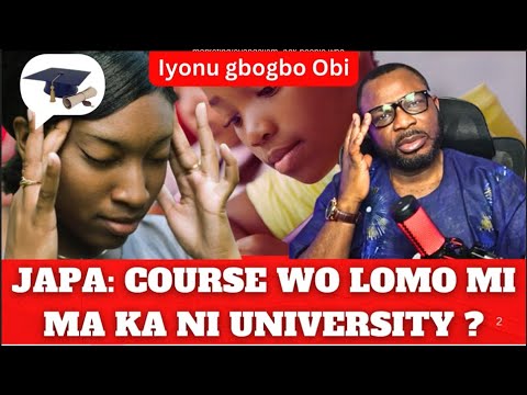 Course wo ni omo mi ma study?Every parent must watch and share.What ...