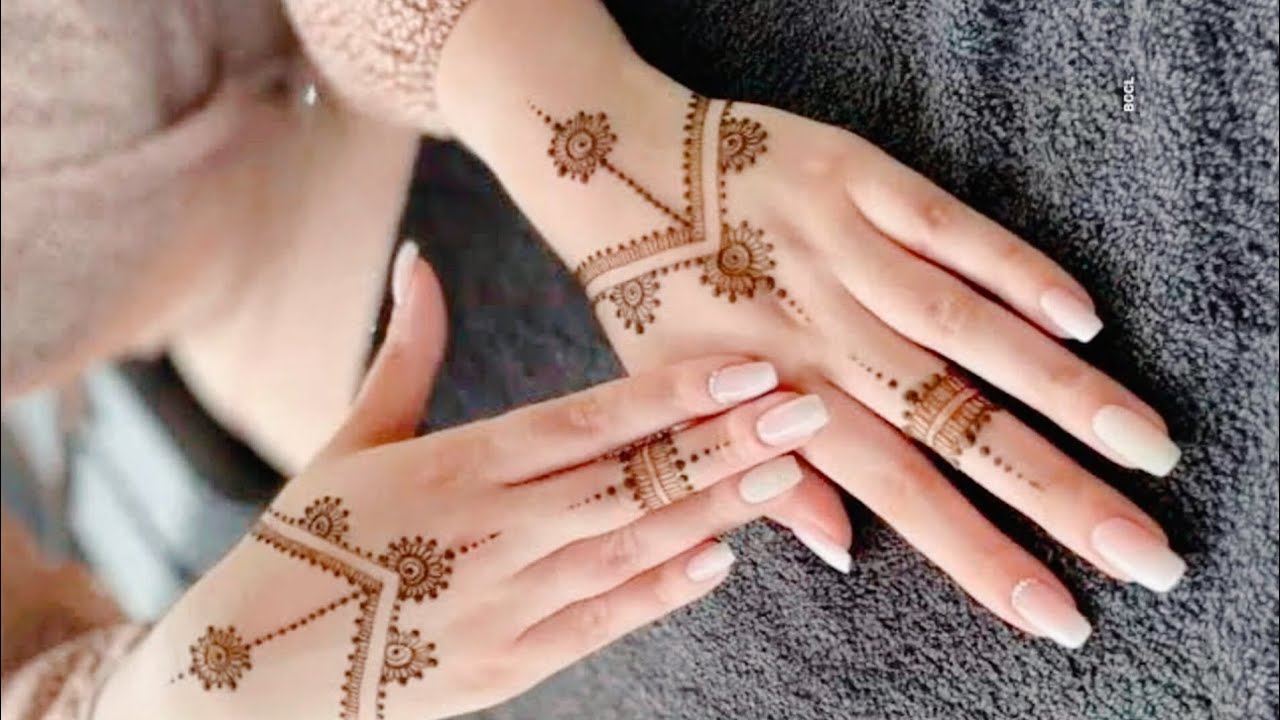 Simple styles Mehedi design || unique popular simple Mehedi design ...