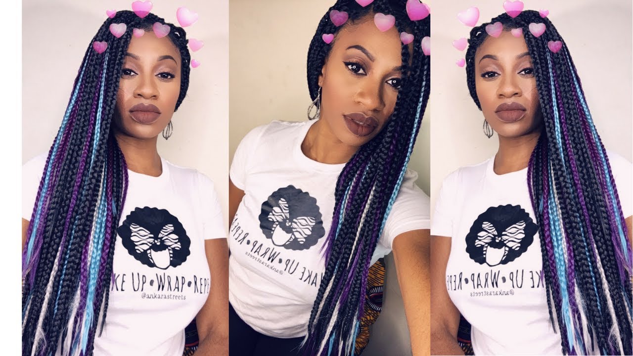Colorful Crochet braids wig ft. OMNI "Feel Me" Box Braids 24" - YouTube