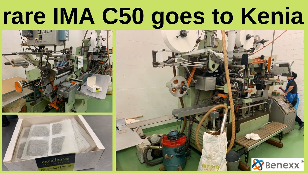 rare IMA C50 packaging machine goes to Kenia - YouTube