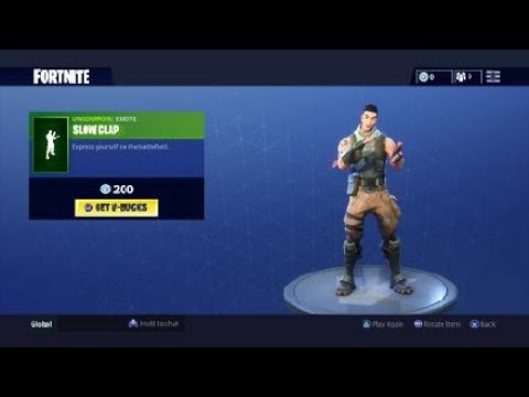SLOW CLAP EMOTE | Fortnite Battle Royale - YouTube
