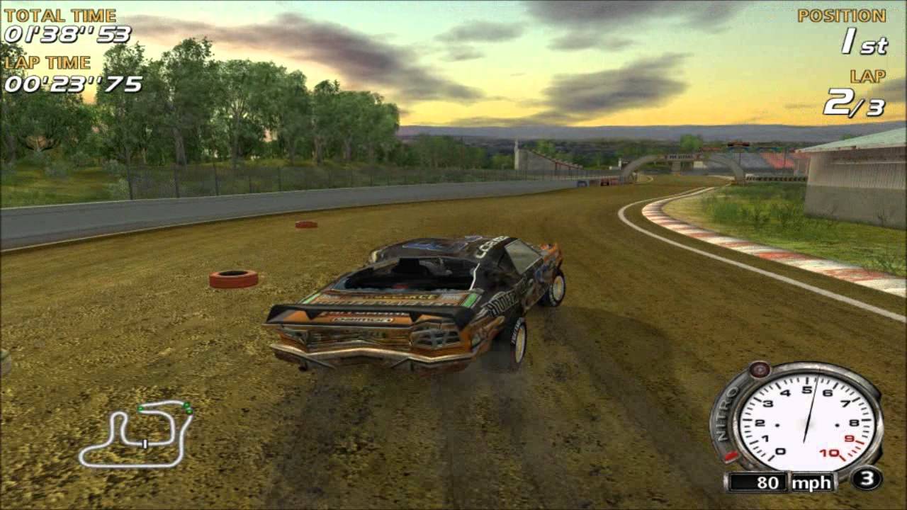 FlatOut 1 FOV3 Dirt Raceway - YouTube