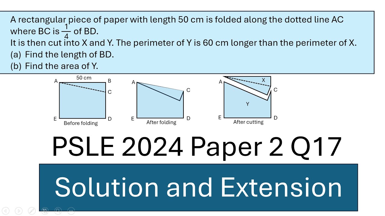 PSLE MATHS 2024 Q17 - YouTube