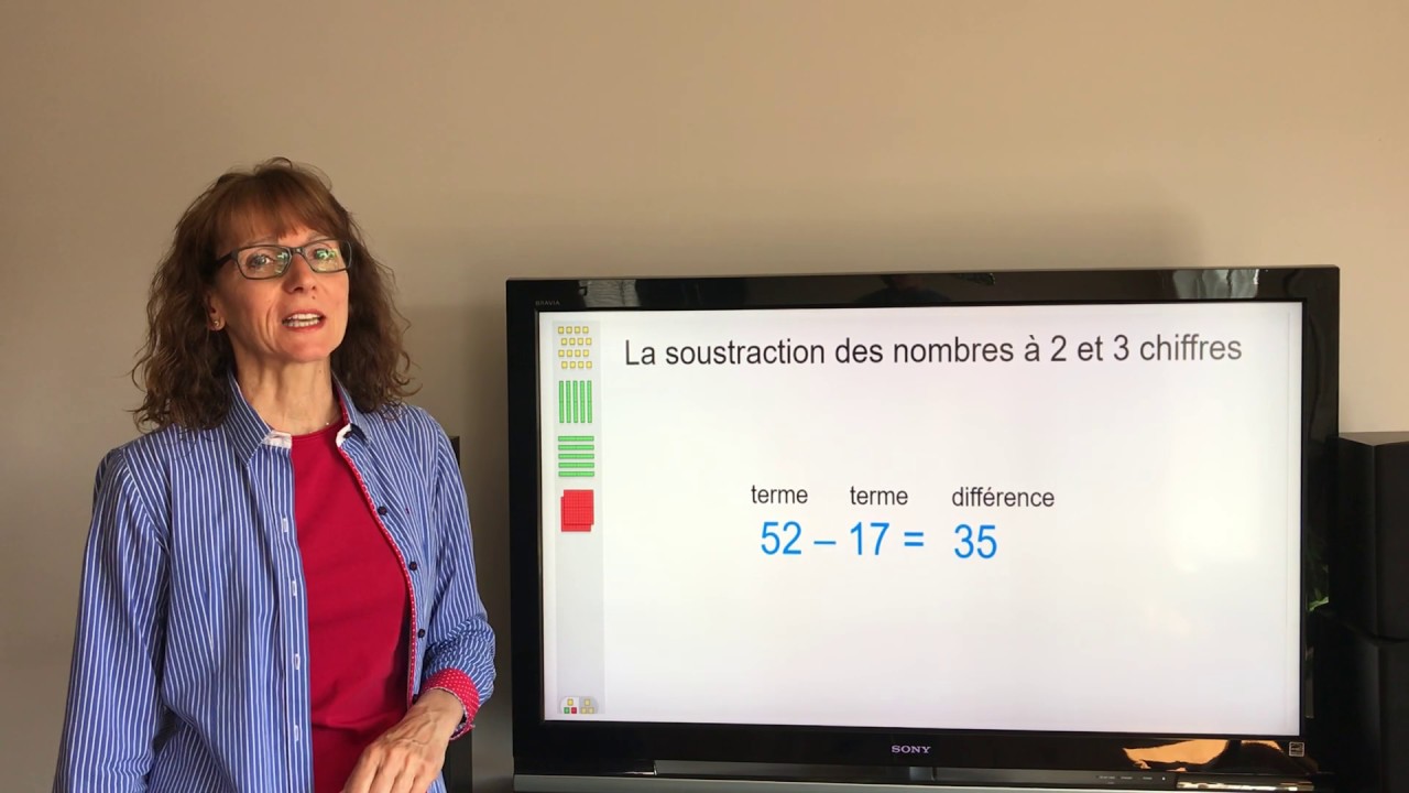 Leçon sur la soustraction des nombres à 2 et 3 chiffres avec échange ...