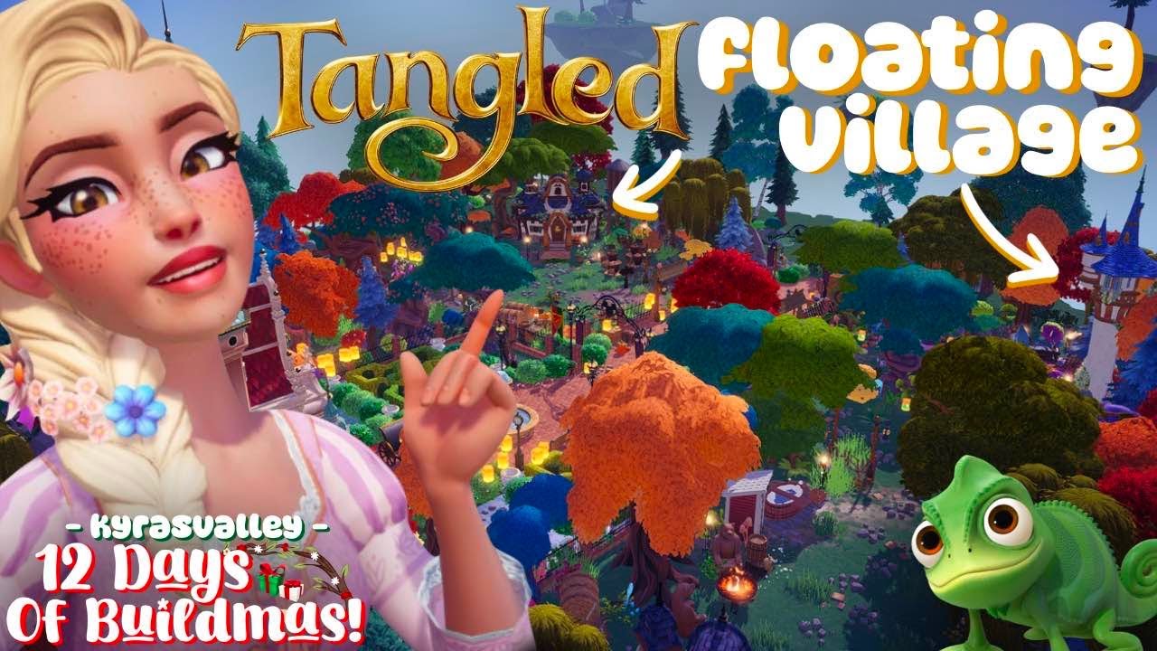 TANGLED FLOATING ISLAND - #12DaysOfBuildmas | kyra's valley - YouTube