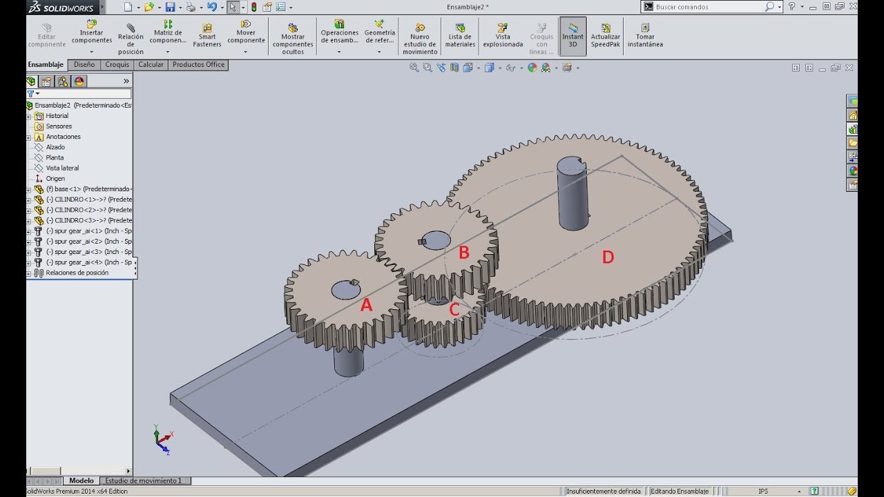 REDUCTOR DE ENGRANE SOLIDWORKS NIVEL AVANZADO - YouTube