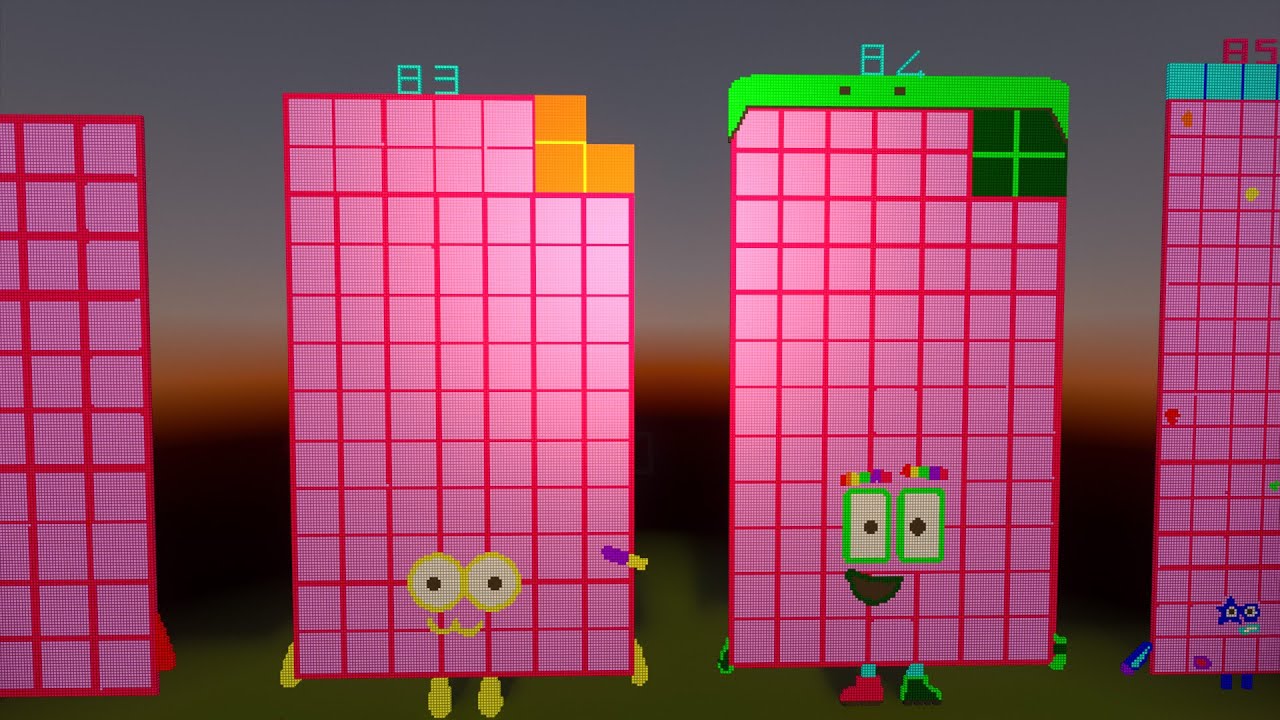 Build NumberBlock 83 But Glowing in Minecraft NUMBERBLOCKS - YouTube