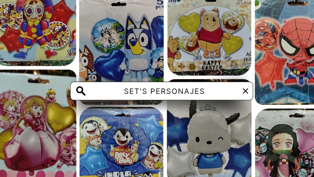 SET'S PERSONAJES 5 PZ - PRECIO DE MAYOREO . - YouTube