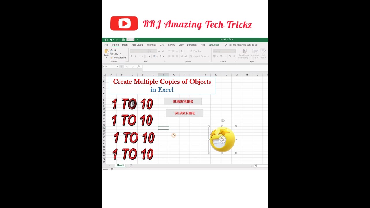 How To Create Multiple Copies Of Objects In Excel shorts rrjamazingtech exceltutorials YouTube How To Create Multiple Copies Of Objects In Excel shorts rrjamazingtech exceltutorials YouTube