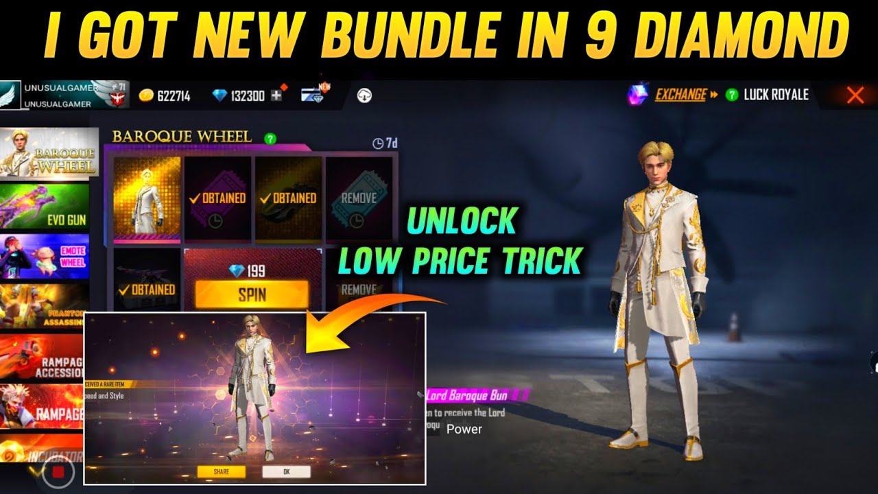 Free Gloo | New Lord Baroque Event Faded wheel free fire | How To ...