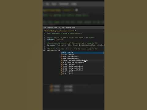 PART 3 STOP PROCESSES USING A DLL FILE #shorts #powershell - YouTube