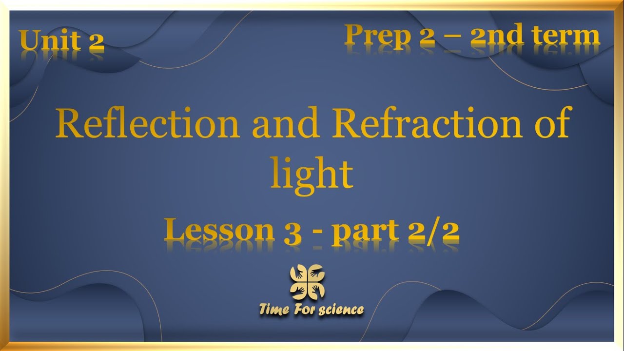 Prep2-unit2-lesson3-part2/2 (Reflection & Refraction of light) - YouTube