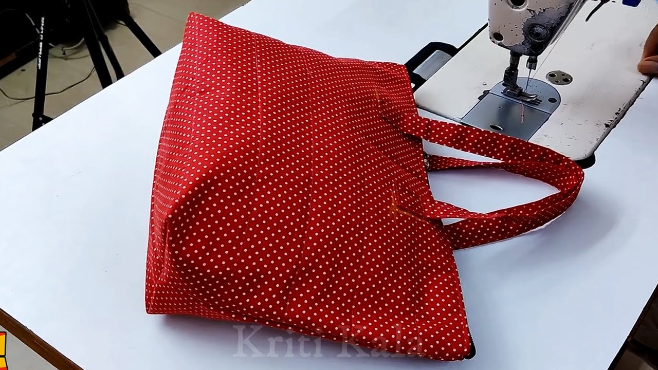 How to make a Ladies Handbag | Perfect Tote bag sewing tutorial | Cloth ...