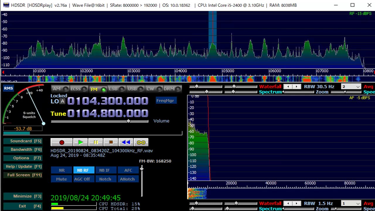 104 8 MHz Vesti FM Aug 24,2019 0836 UTC - YouTube