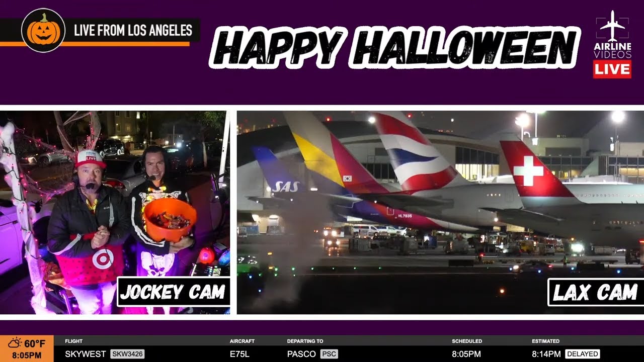 🔴LIVE Los Angeles (LAX) Airport Plane Spotting (HALLOWEEN, October 31st ...