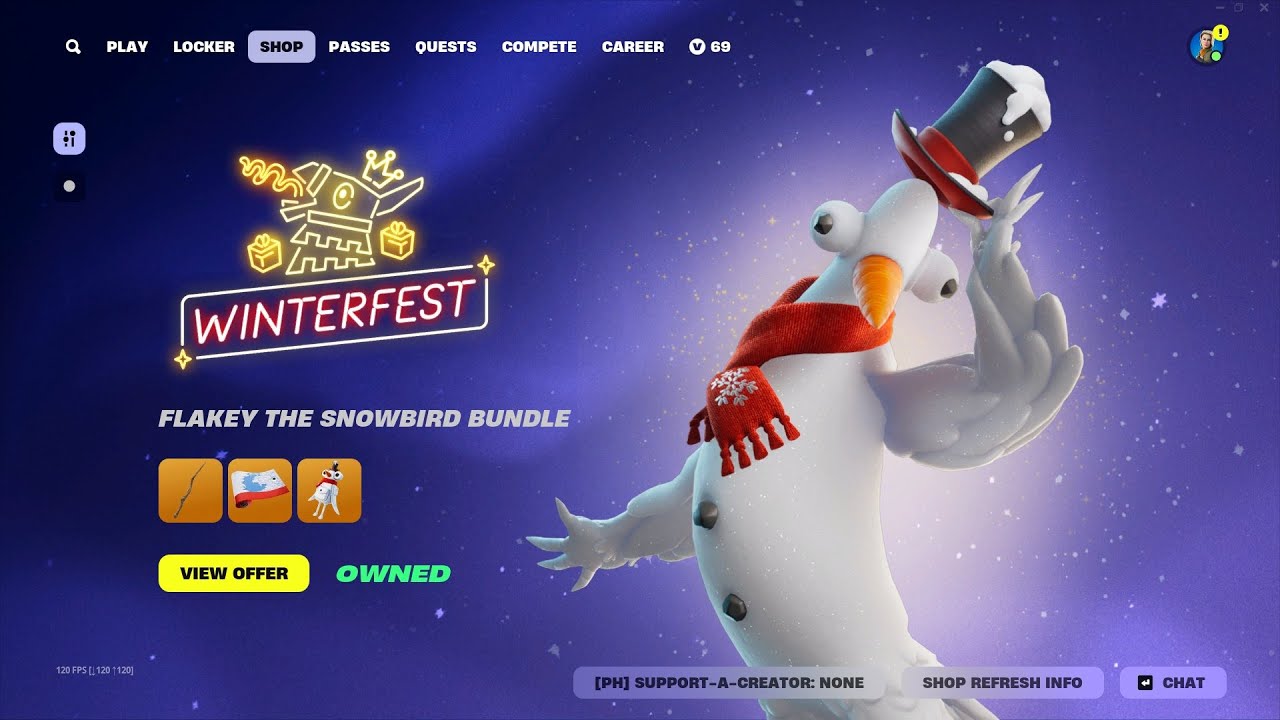 *NEW* FLAKEY THE SNOWBIRD BUNDLE IS AWESOME!! #fortnite - YouTube