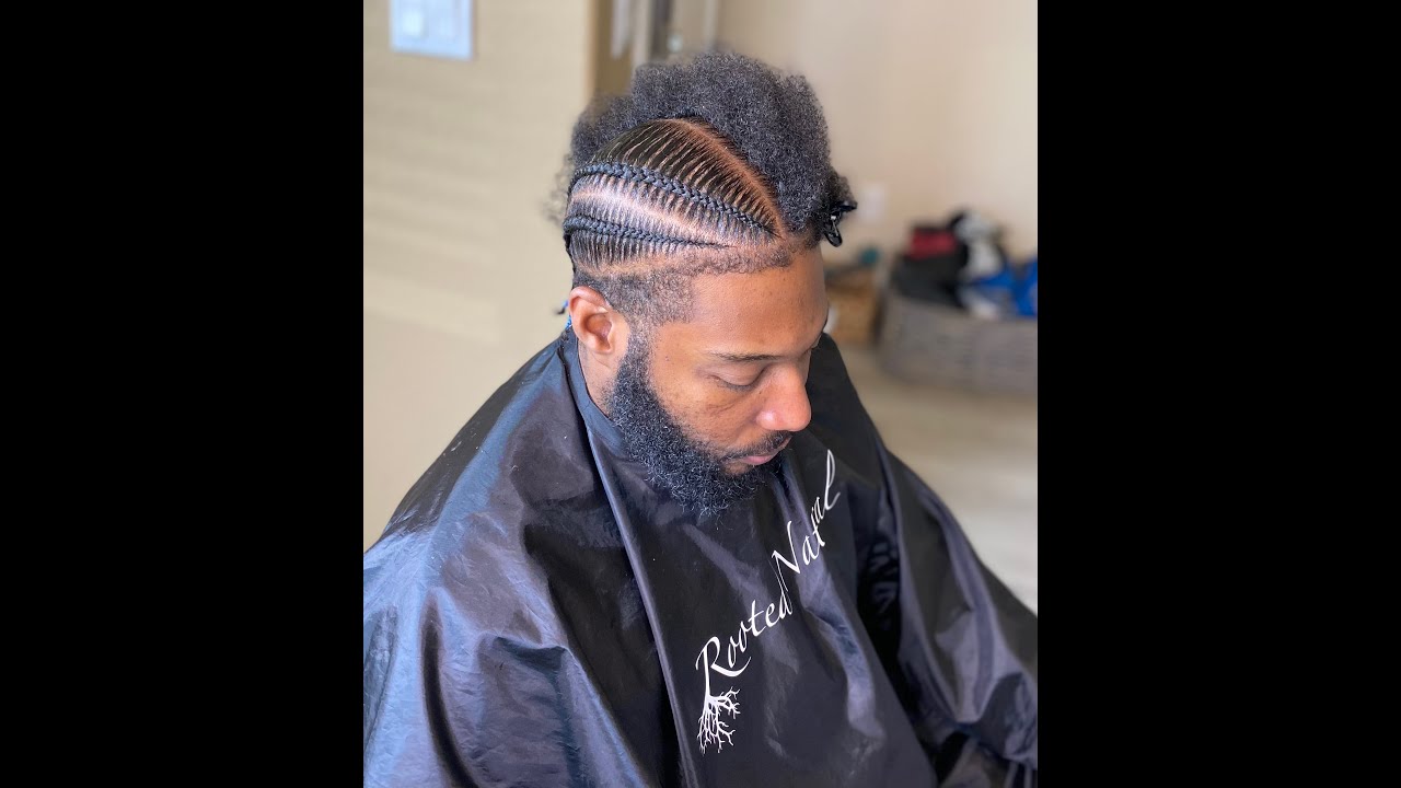 Mens Simple Stitch Braids - YouTube