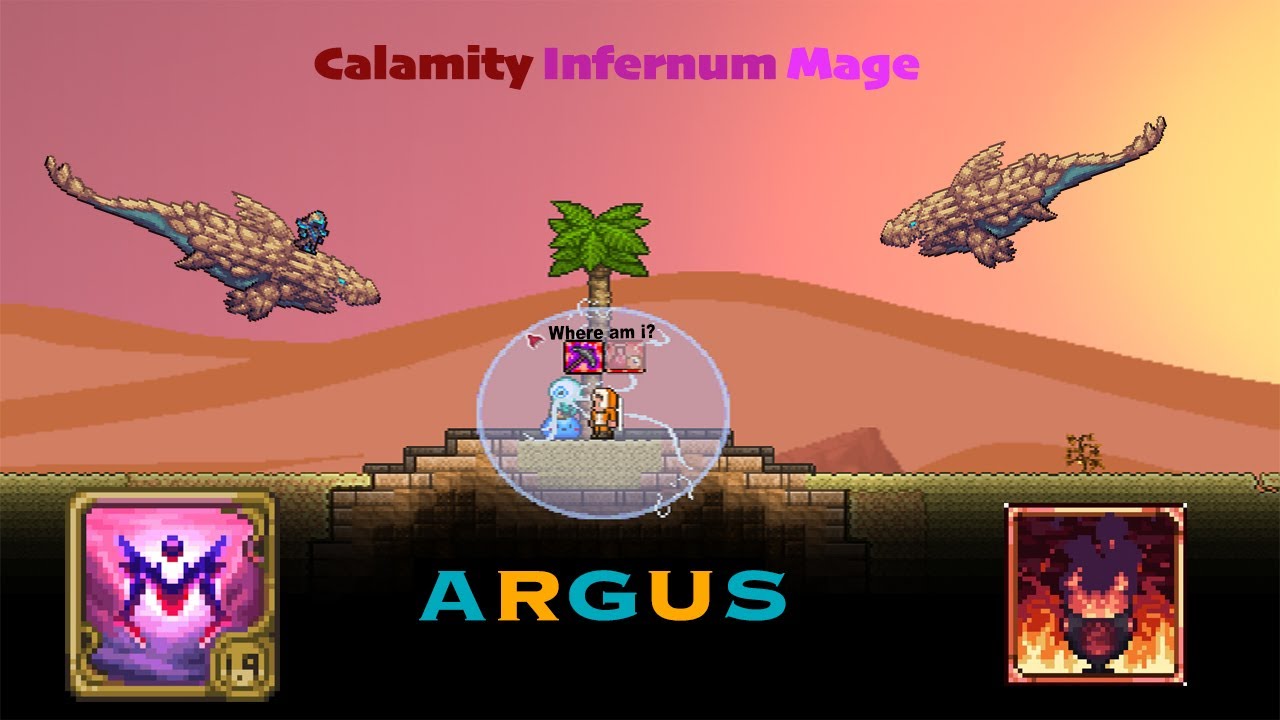 Terraria calamity Infernum mage mode | Argus (colosseum boss) - YouTube