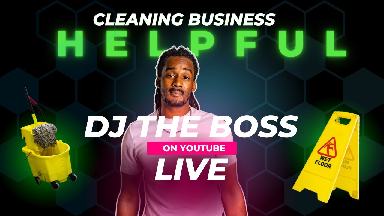 Being a Helpful Commercial Cleaning Business Live stream w/ DJtheBoss ...