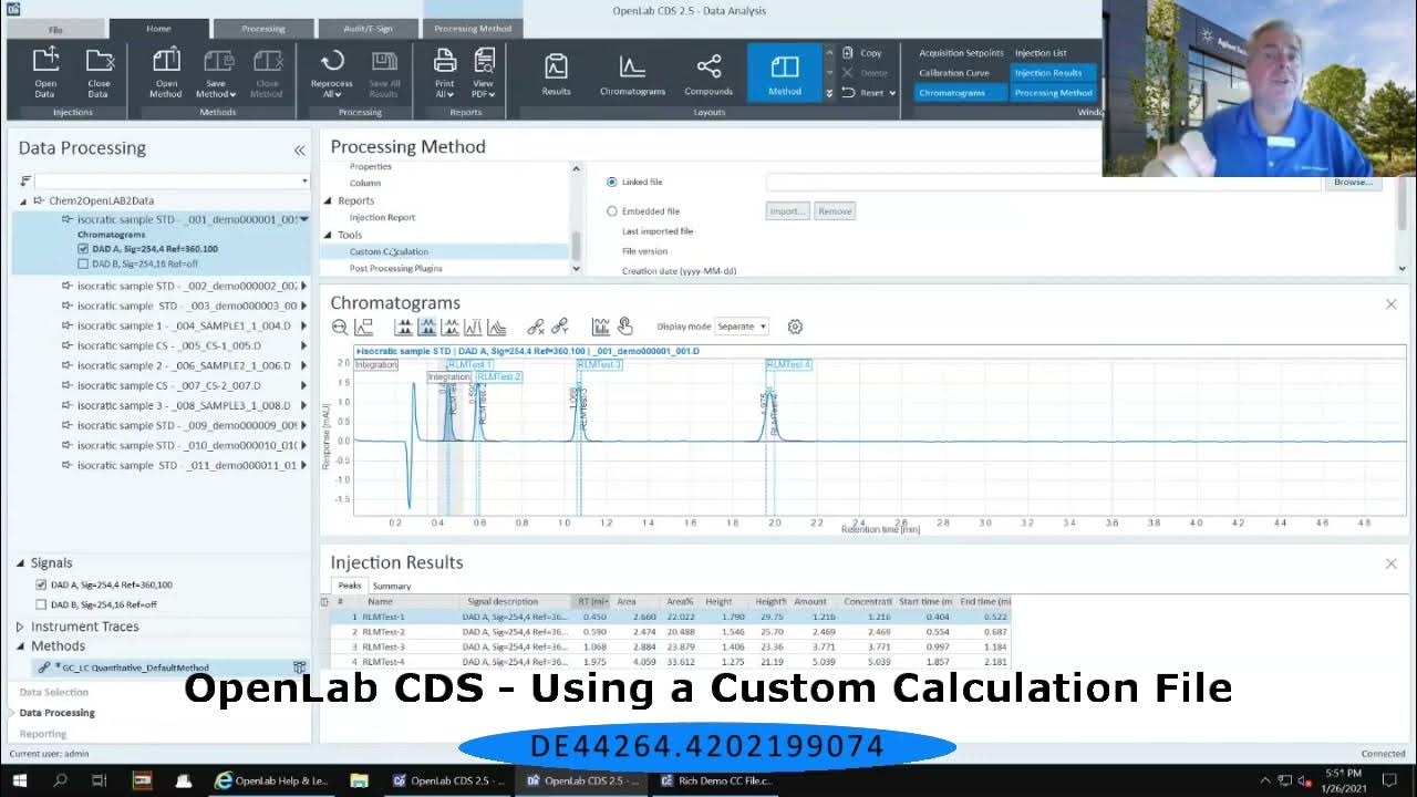 OpenLab CDS Using a Custom Calculation File DE44264 4202199074 - YouTube