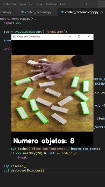 PARTE II Conteo de objetos con python y opencv. #computervision #programming #python - YouTube
