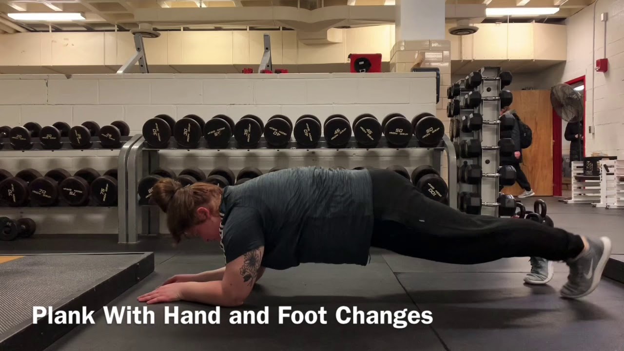Plank With Hand And Foot Changes - YouTube