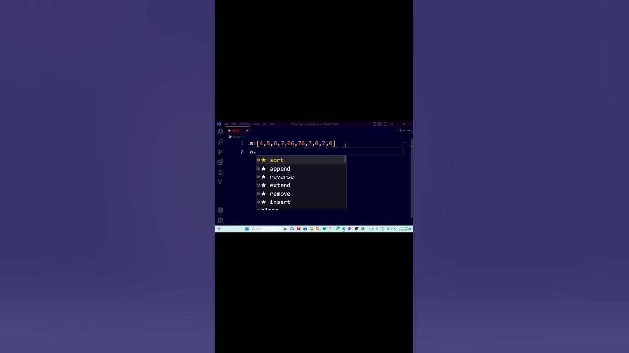 How To List Shorting List Short Function List Short Python Programmingshort Short