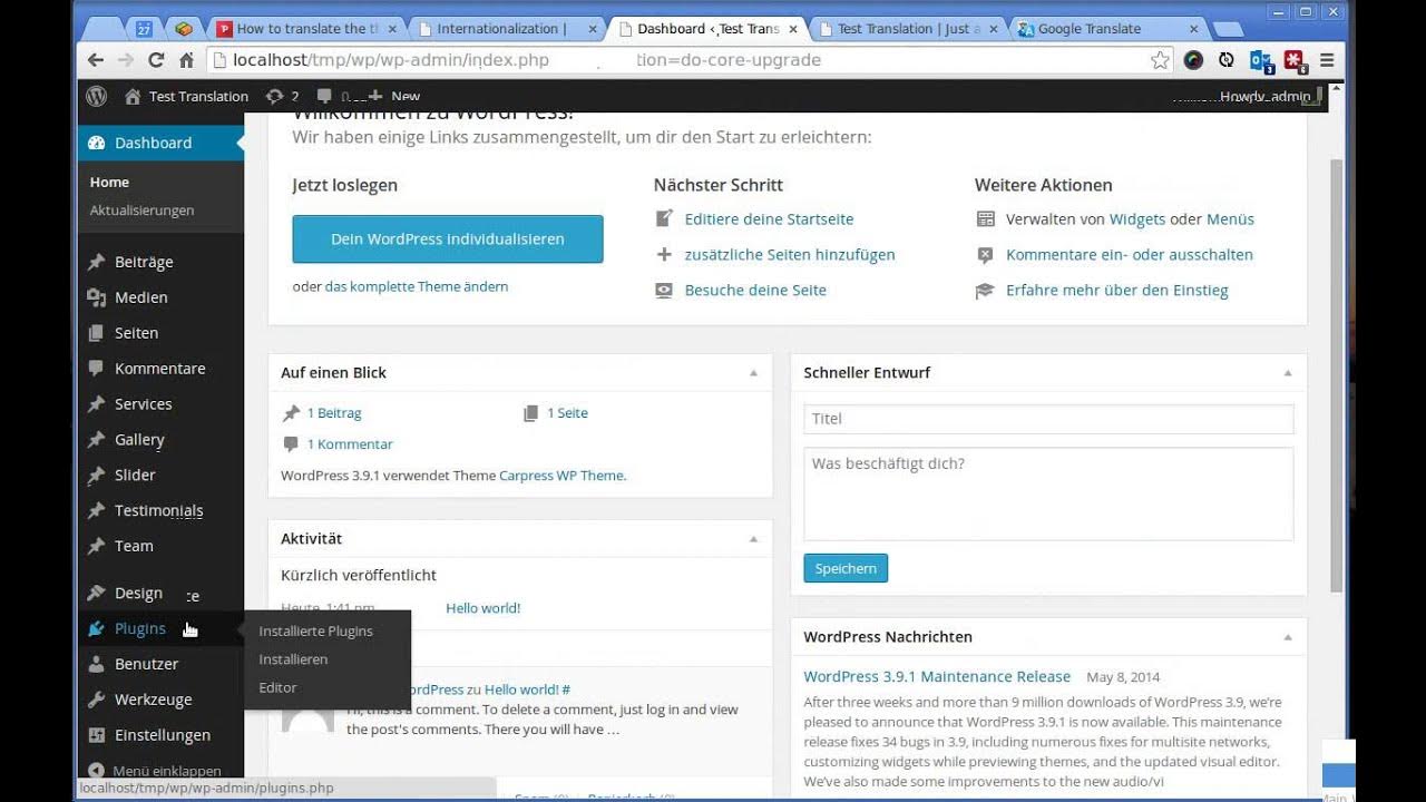 How to translate WordPress theme with PoEdit - YouTube