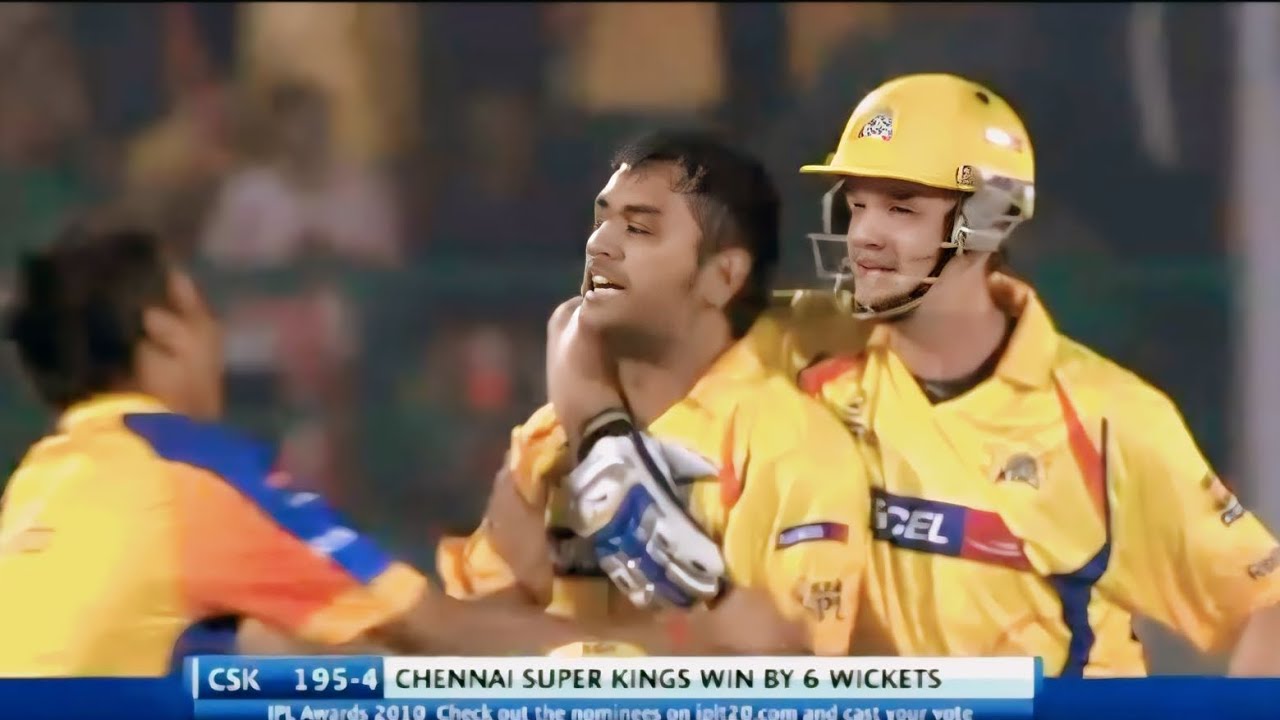 Csk Vs kxip 2010 Ipl highlights!! Iconic finish by Ms dhoni 56(29) in ...