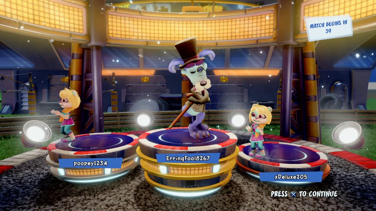 Crash Team Racing Nitro-Fueled - Yaya and ripper roo podium - YouTube