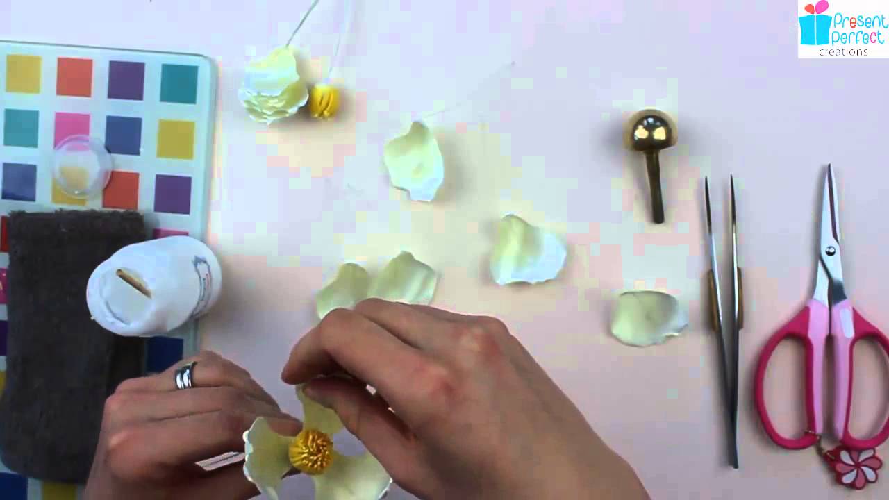 Bonus tutorial on fabric flowers: assembling large camellia flower ...